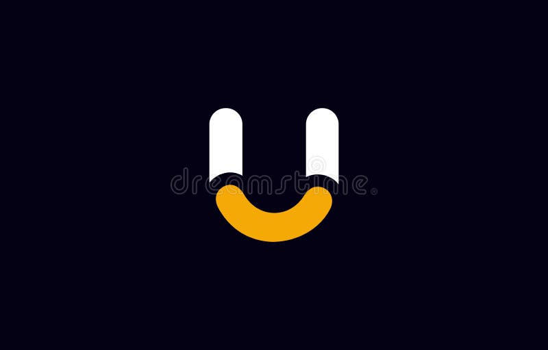 Initial U Letter Smile Logo Design Vector Template Stock Vector ...