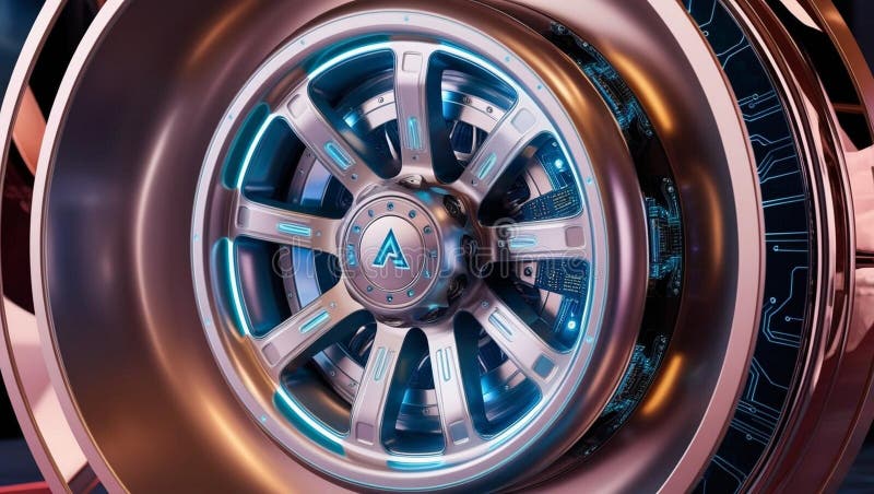 High-tech Rim with Artificial Intelligence Stock Illustration ...