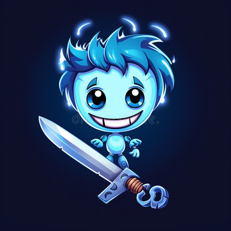 Mischievous Gaming Logo - Binary Blade Stock Image - Image of flurry ...