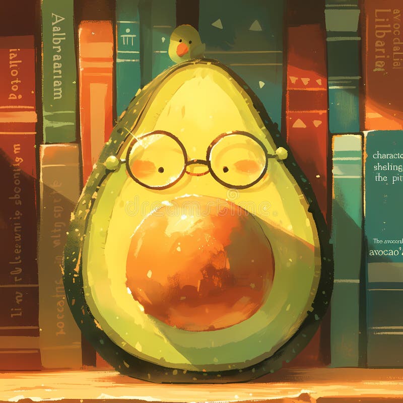 Avocado Avo-Duck with Glasses - a Charming Character for Marketing ...