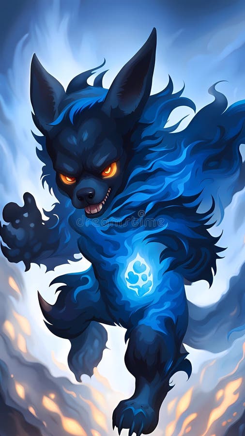 Hellhound Cartoon Character Illustration Ai Generated Stock ...