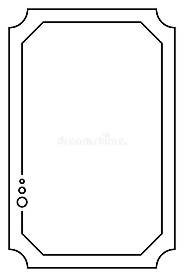 Background Black and White Style Border Frame Lines Geometric Vector Image Stock Vector ...