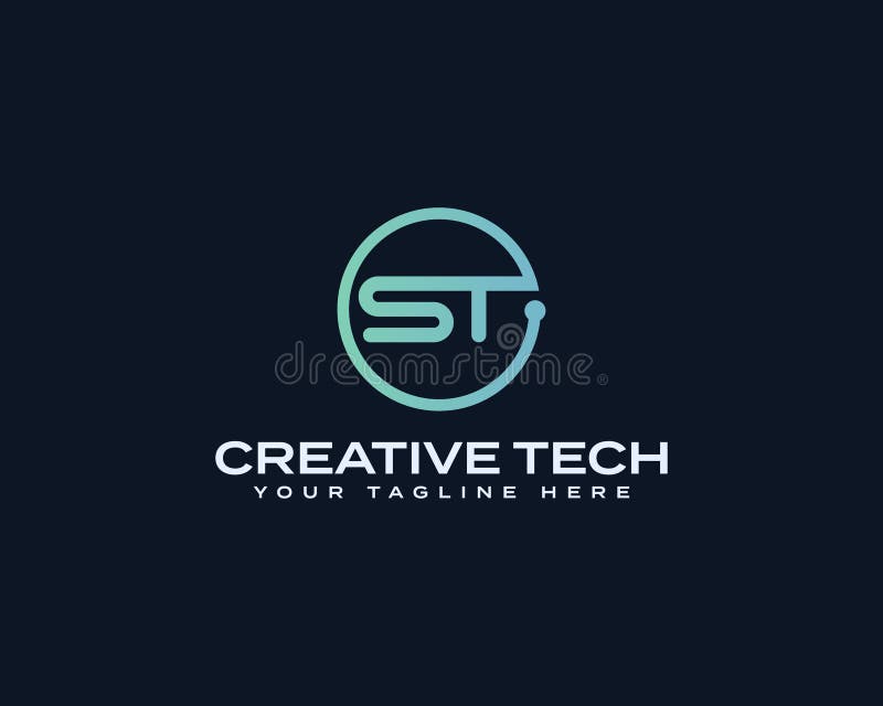 ST Creative Tech Logo. High-Tech Branding for Modern Businesses Stock ...