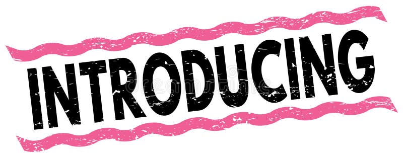 INTRODUCING Text on Pink-black Lines Stamp Sign Stock Illustration ...