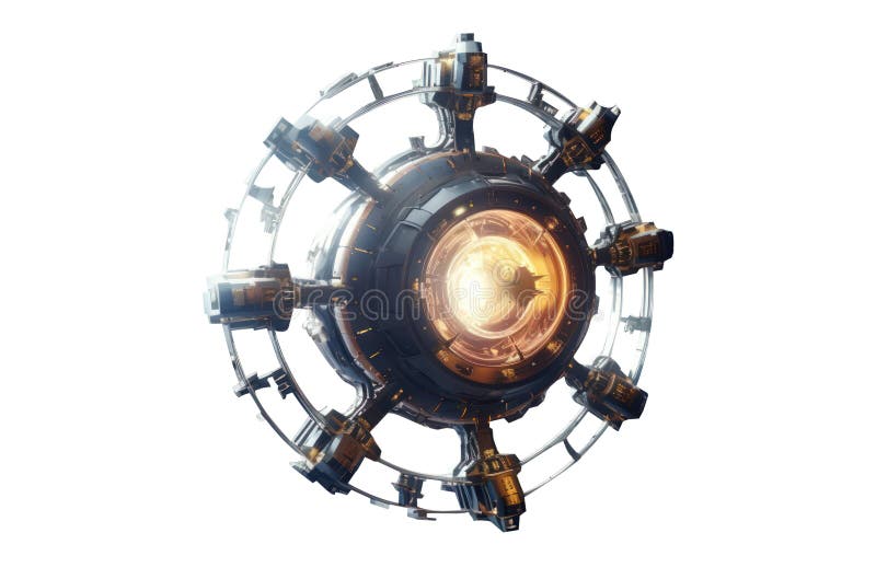 Ring Shaped Alien Ship. Futuristic Sci-fi Space Shuttle. Space Craft ...