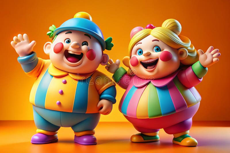 Adorable PlusSize Cartoon Characters a Whimsical Collection of Diverse ...