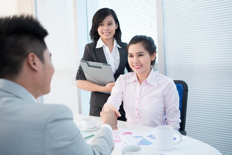 Introduction stock photo. Image of hiring, female, office - 27565708