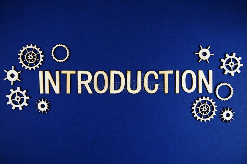 Introduction Alphabet Letters with Gears Element on Navy Blue ...