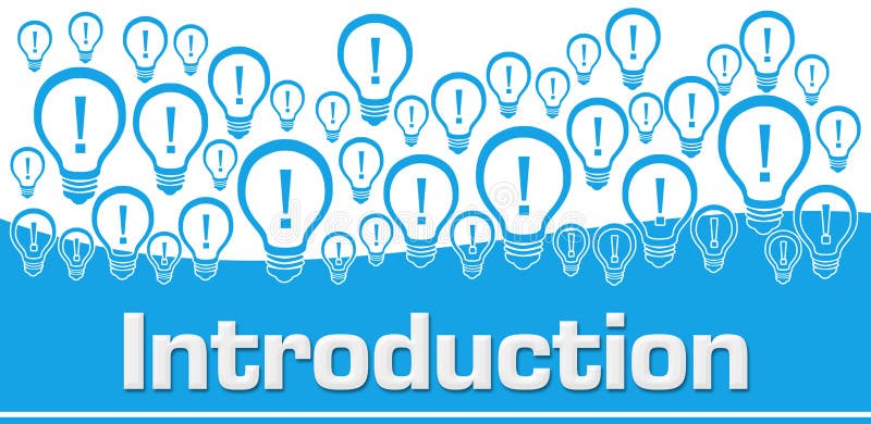 Introduction Blue Graphical Bar Stock Illustration - Illustration of ...