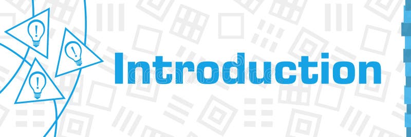 Introduction Bulbs Blue Curves Triangles Horizontal Stock Illustration ...