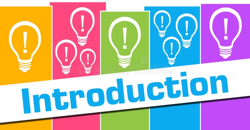 Introduction Colorful Vertical Boxes Bulbs Stock Illustration ...