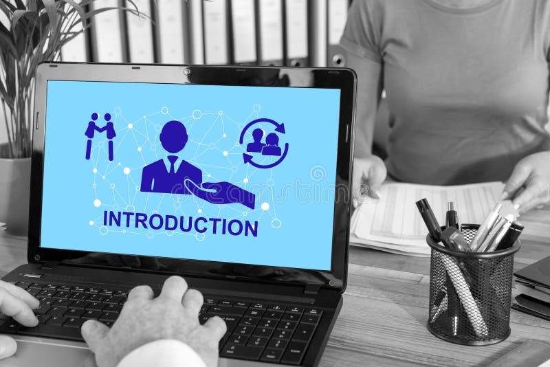 Introduction Concept on a Laptop Stock Image - Image of start ...