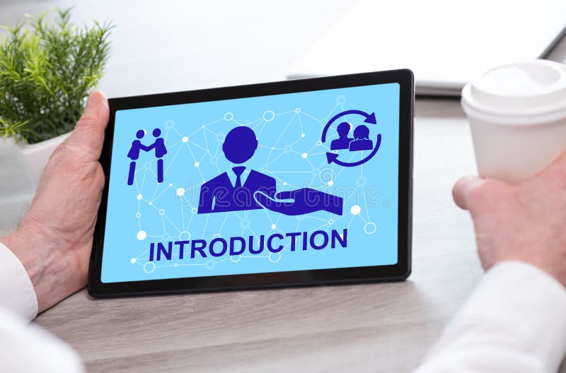 Introduction Concept on a Tablet Stock Photo - Image of information ...