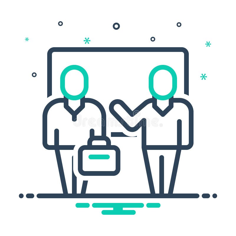 Mix Icon for Introduction, Acquaintance and Businessman Stock ...