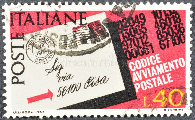 Introduction of Postal Code in Italy Editorial Image - Image of ...
