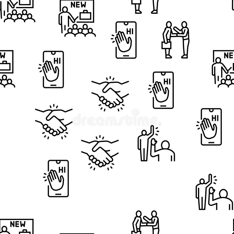 Introduction Speech Vector Seamless Pattern Stock Vector - Illustration ...