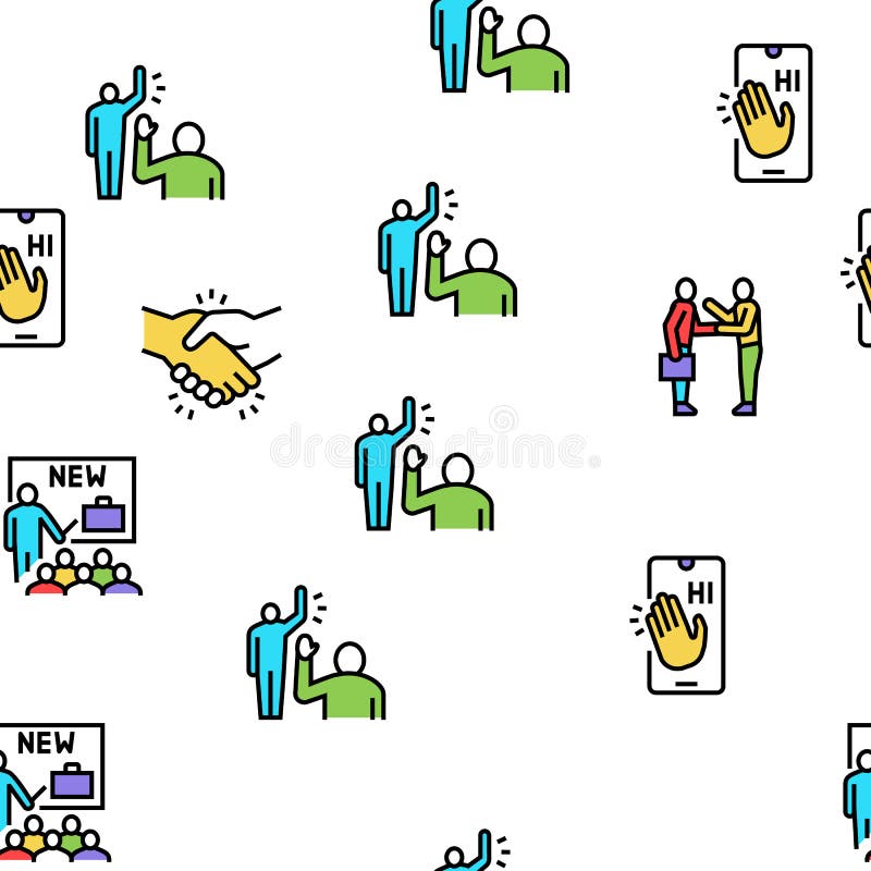 Introduction Speech Vector Seamless Pattern Stock Illustration ...