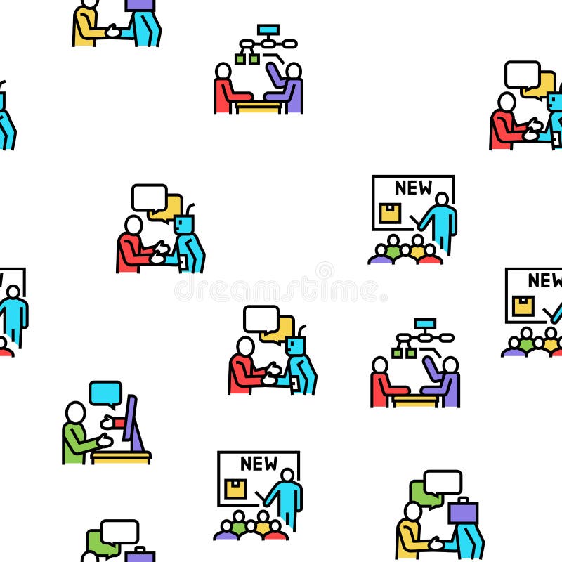 Introduction Speech Vector Seamless Pattern Stock Vector - Illustration ...