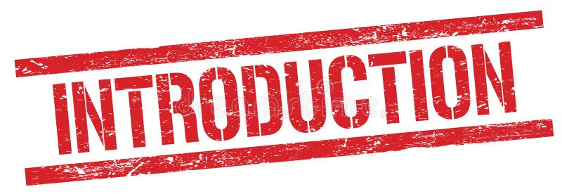 INTRODUCTION Text on Red Grungy Rectangle Stamp Stock Illustration ...