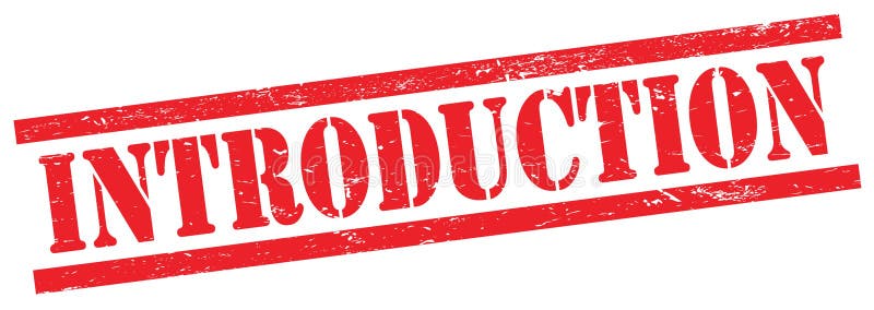 INTRODUCTION Text on Red Grungy Rectangle Stamp Stock Illustration ...