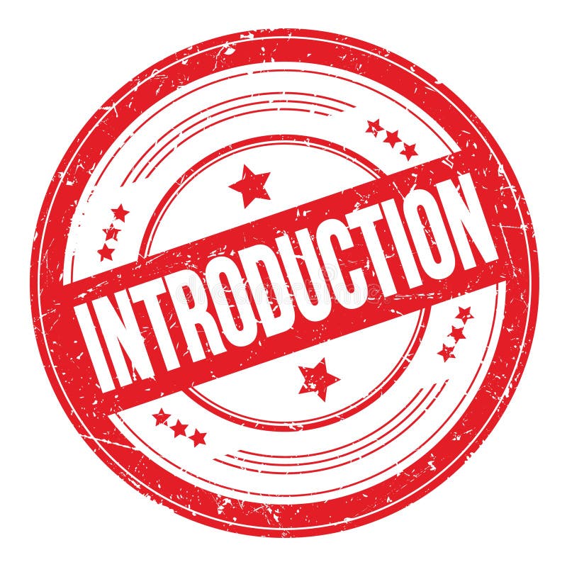 INTRODUCTION Text on Black Pink Sticker Stamp Stock Illustration ...