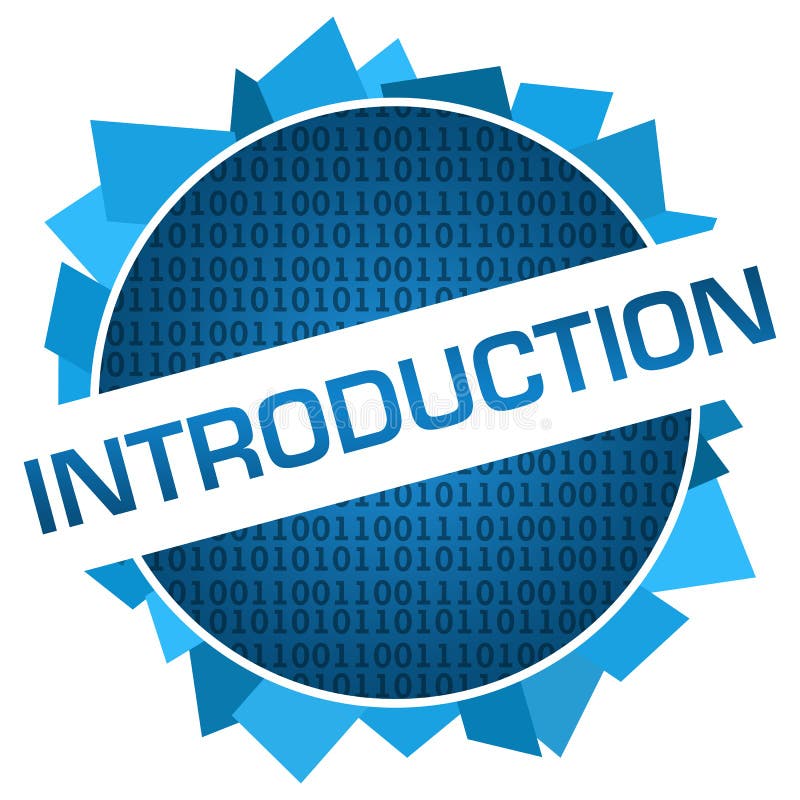 Introduction Blue Binary Circular Badge Style Stock Illustration ...