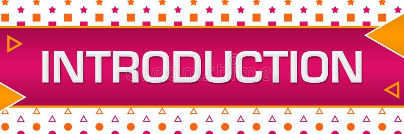 Introduction Pink Orange Floral Horizontal Stock Illustration ...