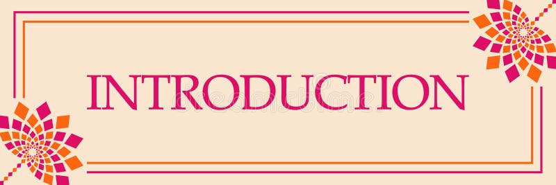 Introduction Pink Orange Floral Horizontal Stock Illustration ...