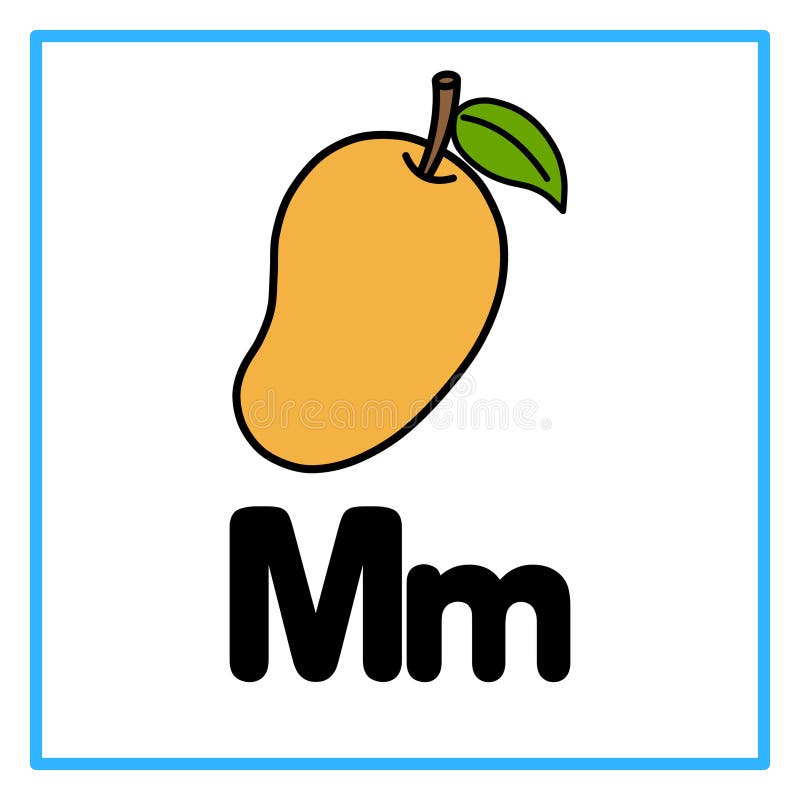 Flat Mango Alphabet M Illustration Stock Illustration - Illustration of ...
