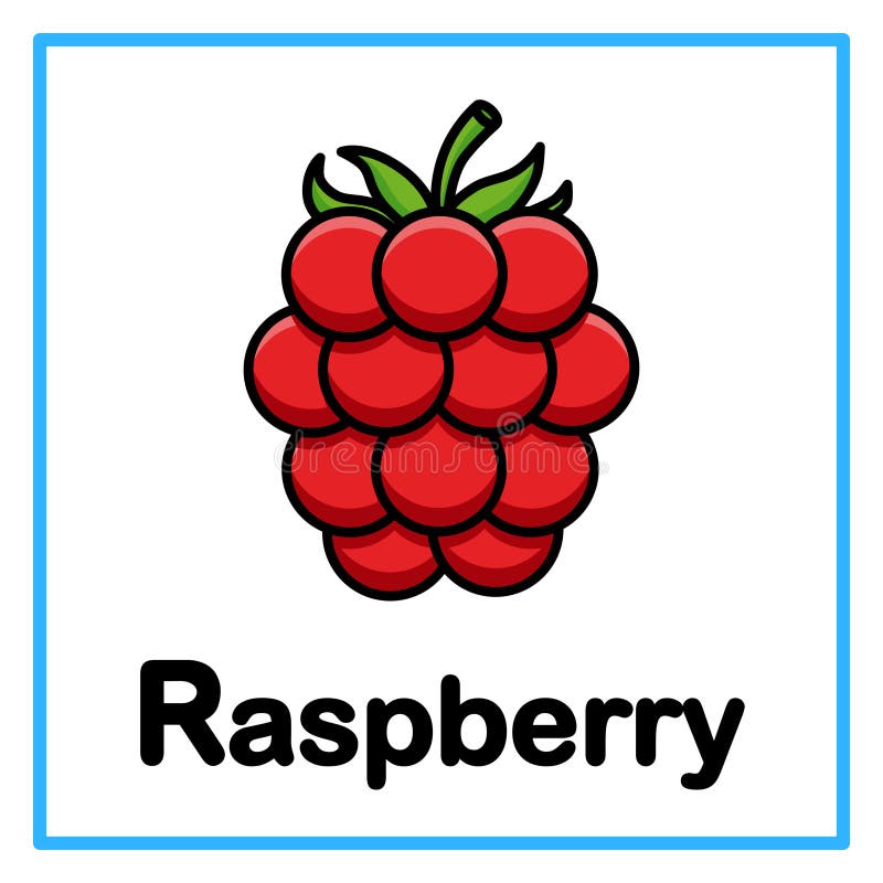 Raspberry Fruit Alfabet Illustration Stock Illustration - Illustration ...