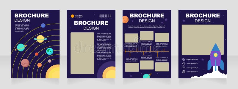 Introduction To Space Science Blank Brochure Design Stock Vector ...