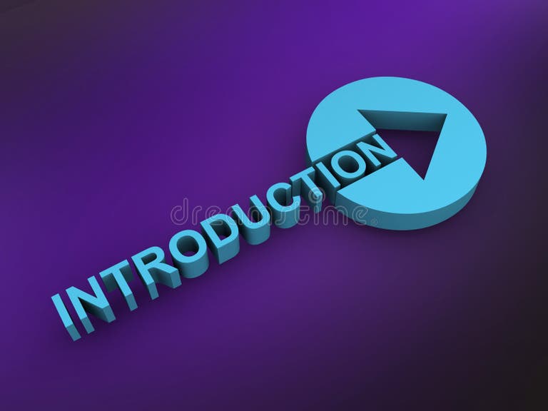 Introduction Word on Purple Stock Illustration - Illustration of ...