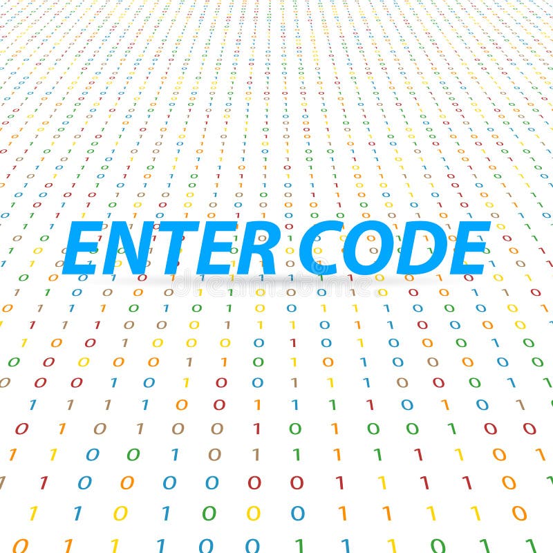 Introduzca El Código Para La Base Global De La Red Digital Ilustración ...