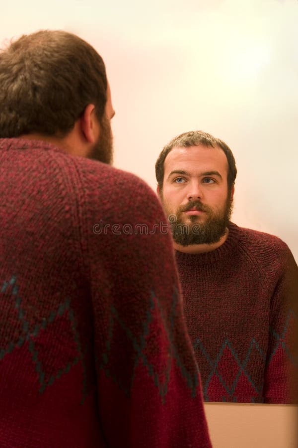 Introspection stock photo. Image of mirror, serious, introspective ...