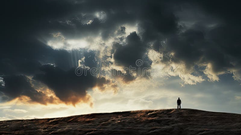Introspection clouds dark stock illustration. Illustration of melancholy - 321290117