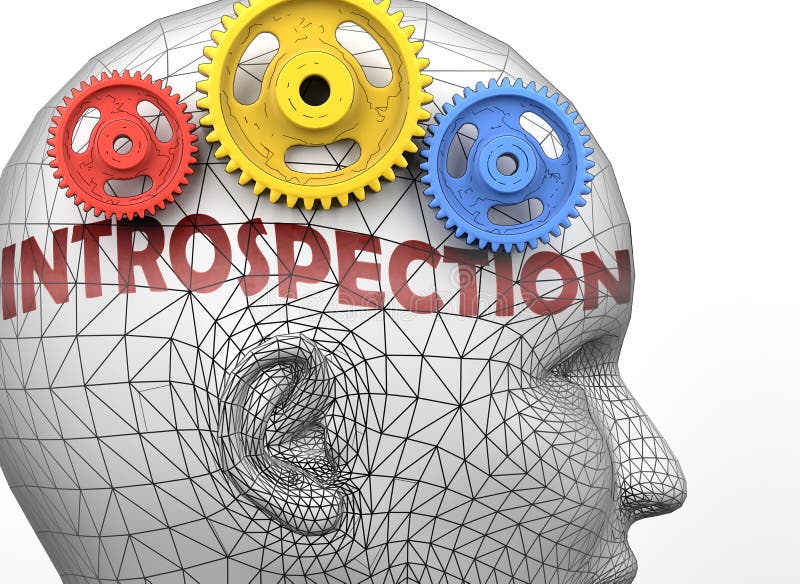 Introspection And Human Mind Pictured As Word Introspection Inside A