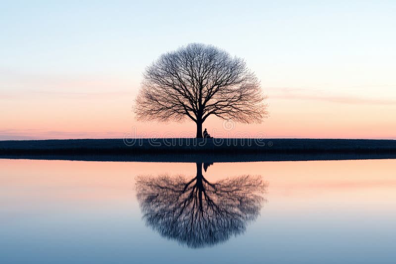 Introspection Reflection and Growth Concept Solitary Tree Reflected in ...