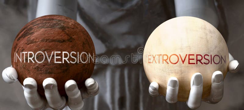 Introversion or Extroversion - Decide between Two Options Stock Photo ...