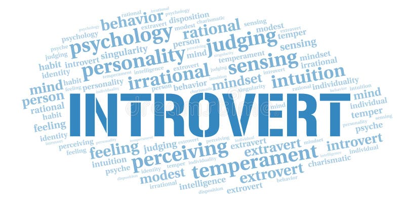 Introvert Typography Word Cloud Create with the Text only. Stock ...