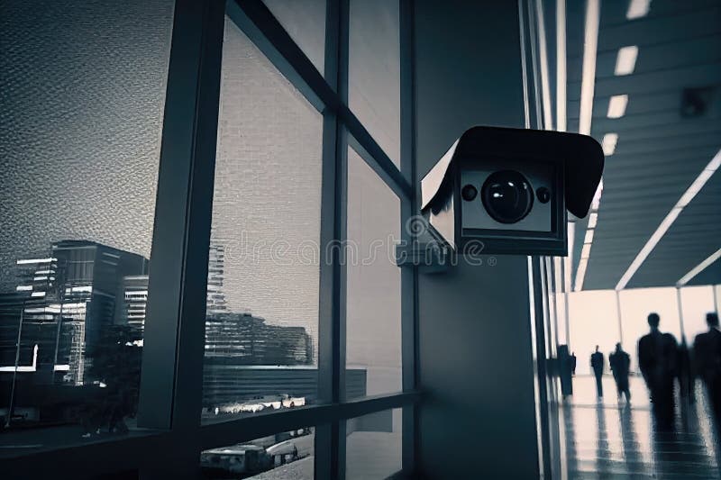 Intruder Being Recorded by Security Camera, with View of Intruder S ...