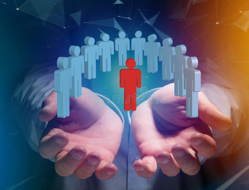 Intruder in a Group of Network People - Business and Contact Con Stock ...