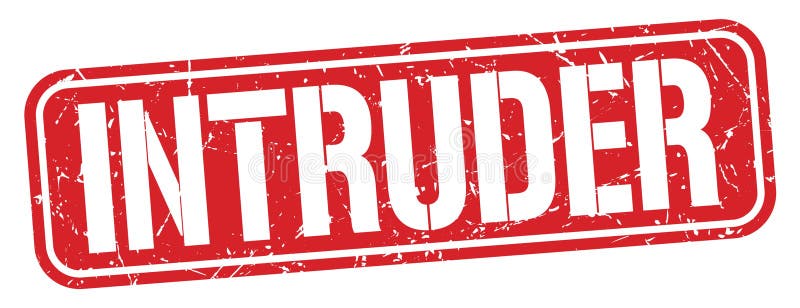 INTRUDER Text Written on Red Stamp Sign Stock Illustration ...