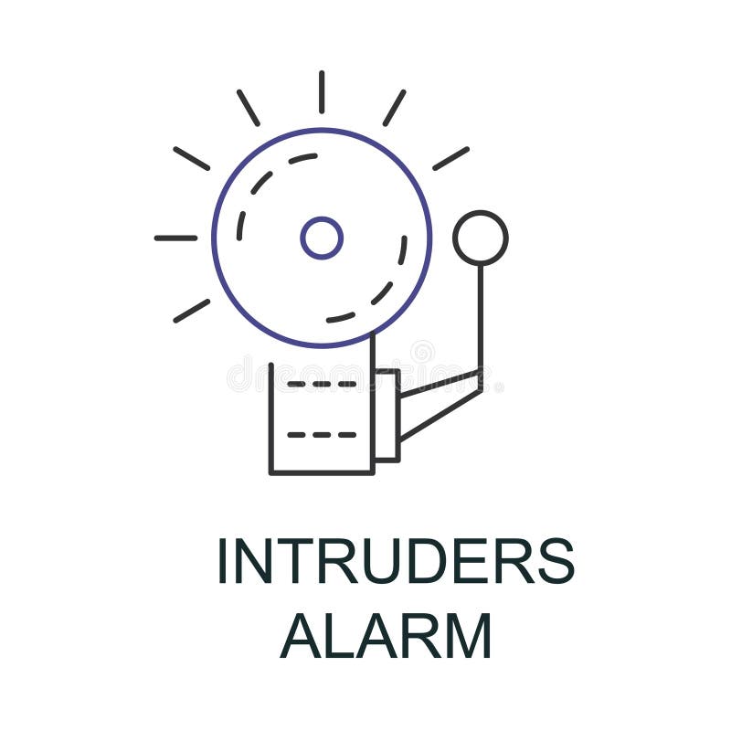 Intruders Alarm Icon. Vector Icon Design Stock Vector - Illustration of ...