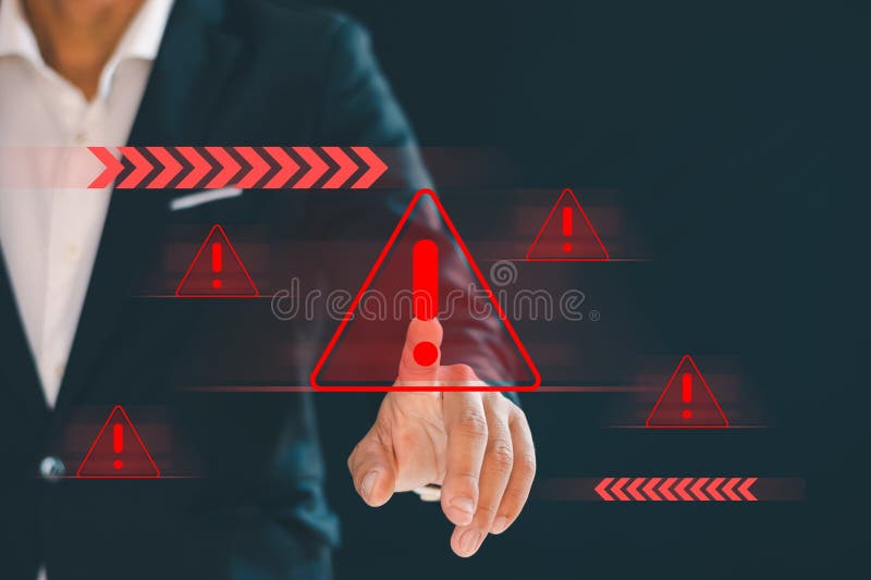 Intrusion Alert Hacking Danger Information Stock Photo - Image of ...