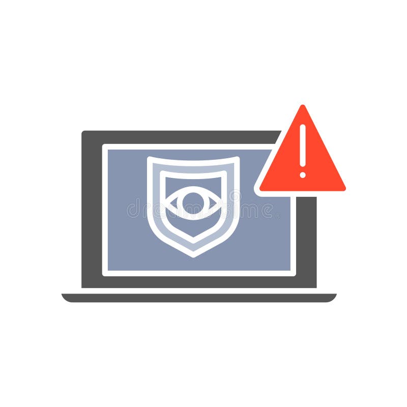 Intrusion Detection Flat Icon Stock Vector - Illustration of sign ...