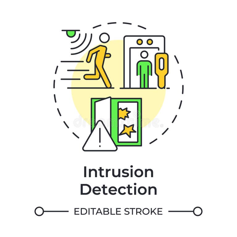 Intrusion Detection Multi Color Concept Icon Stock Vector ...