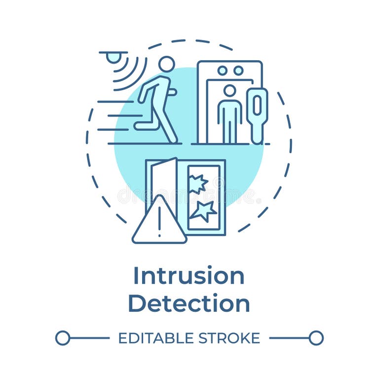 Intrusion Detection Soft Blue Concept Icon Stock Vector - Illustration ...