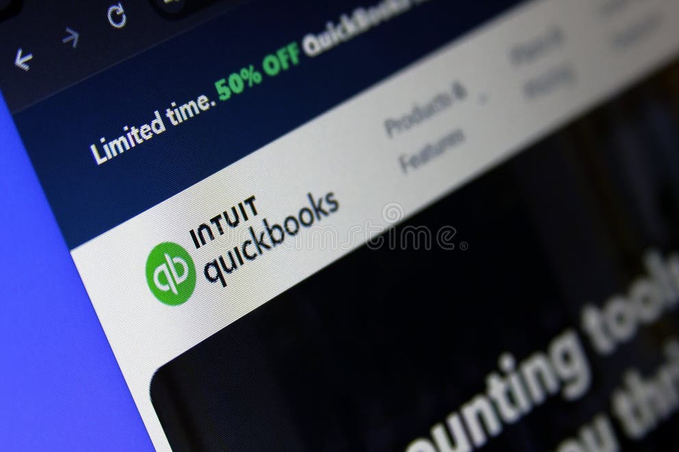 Intuit QuickBooks Accounting Software Editorial Photo - Illustration of ...