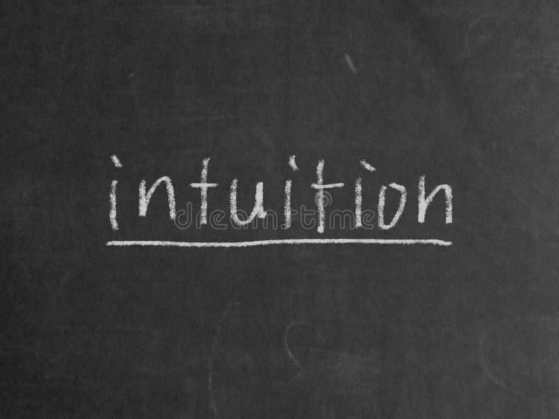 Intuition concept word stock image. Image of word, handwritten - 337839015