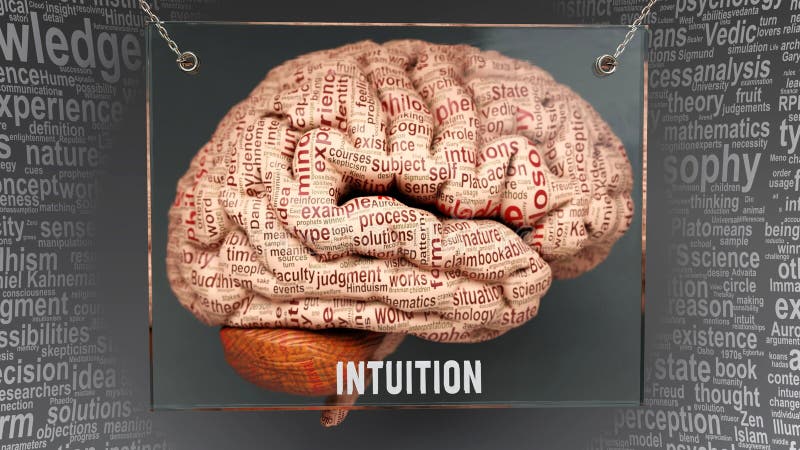 Intuition in human brain stock illustration. Illustration of resolution ...